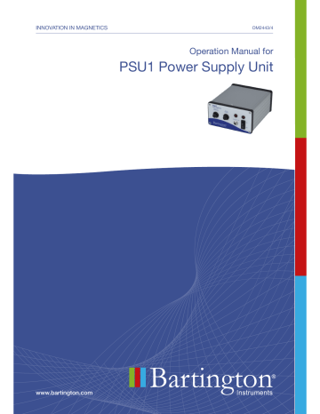 Bartington PSU1 Operation Manual | Manualzz
