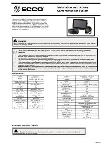 Ecco EC7000-QK Installation Instructions Manual | Manualzz