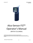 Breath Testing Device ALCO-SENSOR III, S-D2 - User Manual | Manualzz