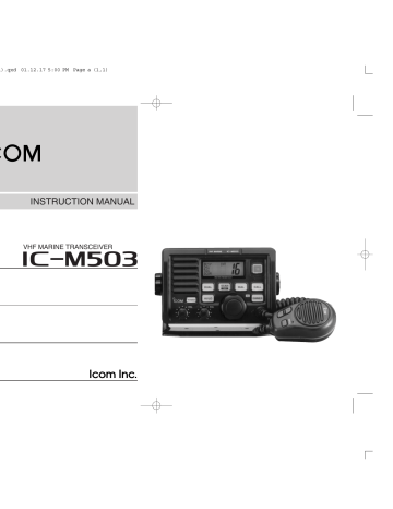 Icom IC-M503 Insrtuction Manual | Manualzz