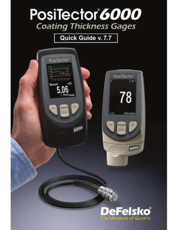 DeFelsko PosiTector 6000 Quick Manual | Manualzz