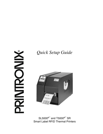 Printronix T5000e series Quick Setup Manual | Manualzz