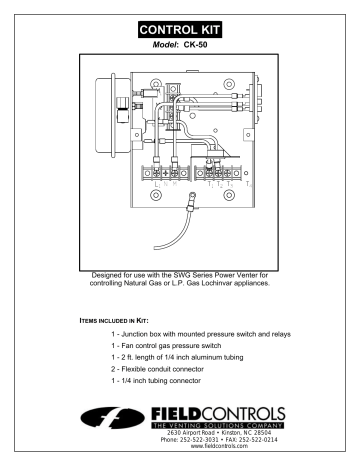 Field Controls CK-50 Manual | Manualzz
