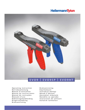 HellermannTyton EVO 9, EVO 9HT, EVO9SP Operating | Manualzz