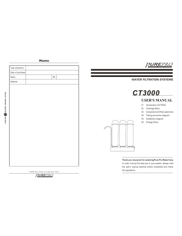 PurePro CT3000 User Manual | Manualzz