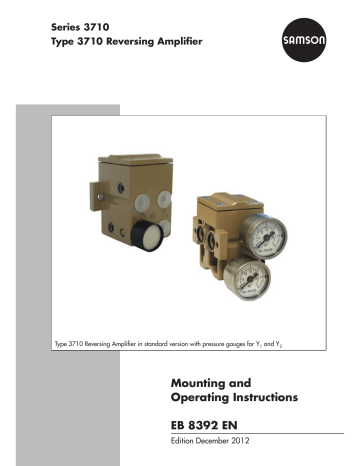 Samson 3710 series Mounting And Operating Instructions | Manualzz