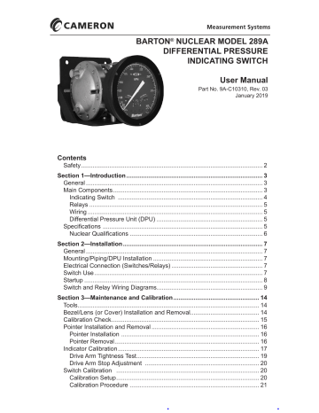 Cameron BARTON 289A User Manual | Manualzz
