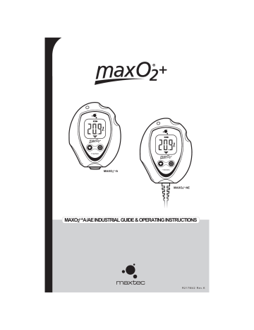 Maxtec MAXO2+AE Manual & Operating Instructions | Manualzz
