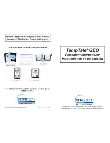 Sensitech TempTale GEO Placement Instructions | Manualzz