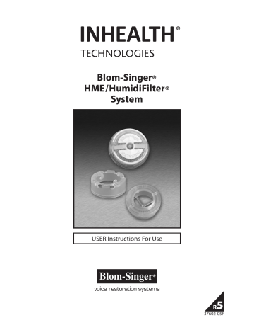 inhealth Blom-Singer Instructions For Use Manual | Manualzz