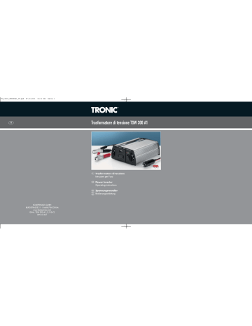 Tronic TSW 300 A1 Operating Instructions Manual | Manualzz