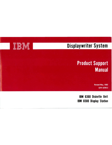 IBM 6360, 6580 Product Support Manual | Manualzz