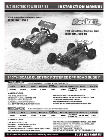 HBX Rocket 6588A instruction manual | Manualzz