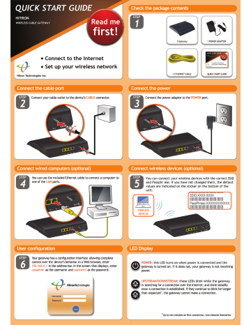 Hitron CVE-30360 Quick Start Manual | Manualzz