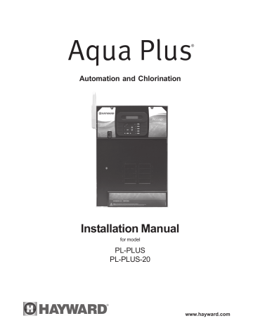 Hayward Aqua Plus PL-PLUS, Aqua Plus® Installation Manual | Manualzz