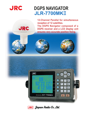 JRC JLR-7700MKII - Brochure | Manualzz
