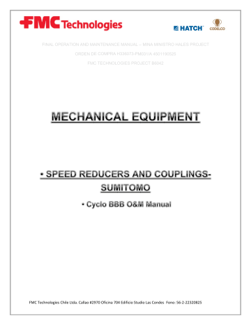 Sumitomo Cyclo BBB Operation And Maintenance Manual | Manualzz