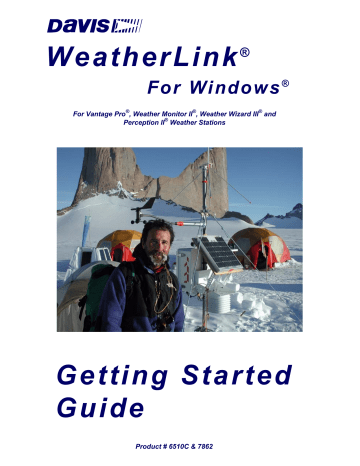 Davis Instruments WeatherLink Getting Started Manual | Manualzz