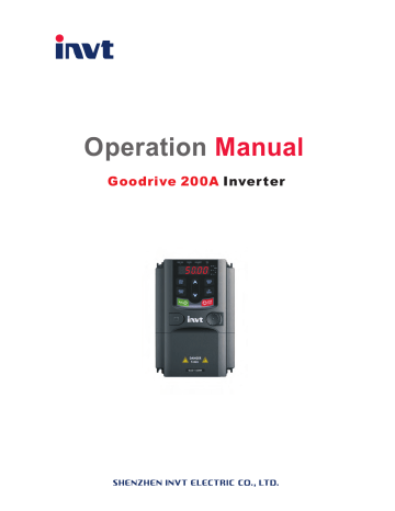 INVT Goodrive 200A Operation Manual | Manualzz