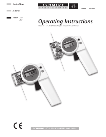 Schmidt ZED, ZEF Operating Instructions Manual | Manualzz