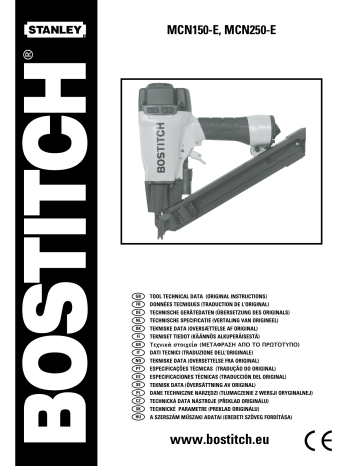 Bostitch MCN150-E, MCN250-E Technical Data Manual | Manualzz