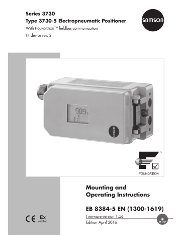 Samson TROVIS 3730-3 Mounting And Operating Instructions | Manualzz