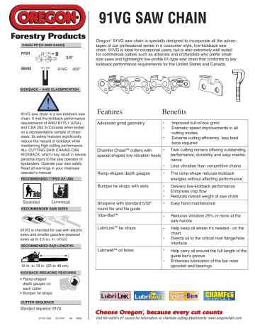 Oregon Scientific 91VG Specification Sheet | Manualzz