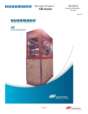 Hussmann AB Technical Data Sheet | Manualzz