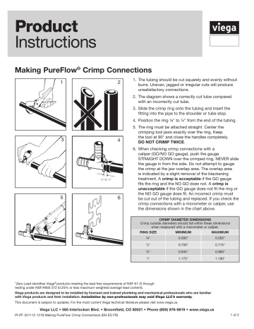 Viega PureFlow Product Instructions | Manualzz