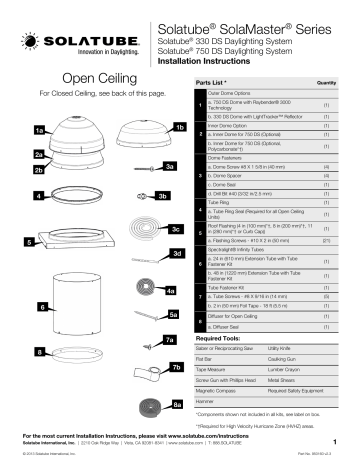 Solatube 330 DS Installation Instructions Manual | Manualzz