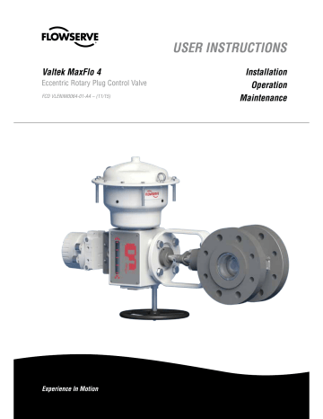 Flowserve Valtek MaxFlo 4 User Instructions | Manualzz