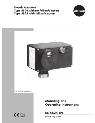 Samson Type 5824 Mounting And Operating Instructions | Manualzz