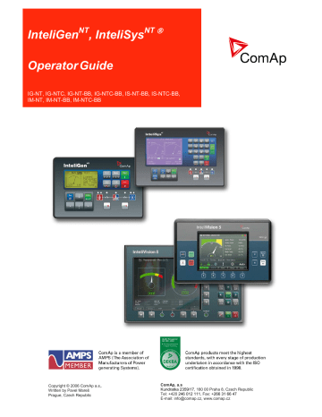 ComAp InteliGen, InteliSys Operator's Manual | Manualzz