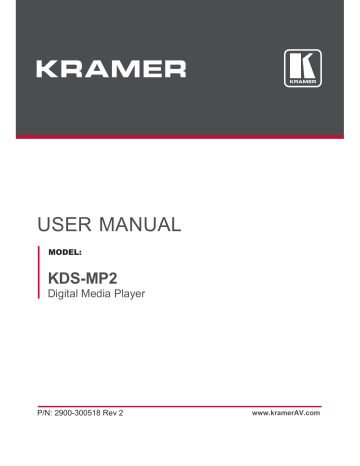 Kramer KDS-MP2 User Manual | Manualzz