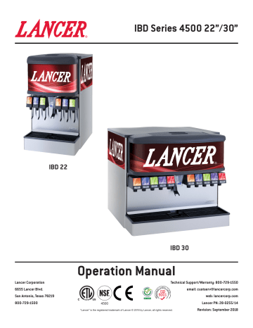 lancer 4500 Series, IBD 22, IBD 30 Operation Manual | Manualzz