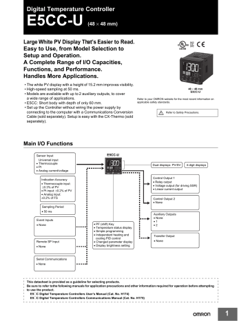 Omron E5CC-U Manual | Manualzz
