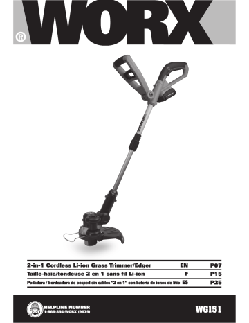 Worx WG151 User Manual | Manualzz