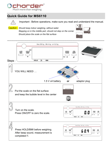 Charder MS6110 Quick Manual | Manualzz