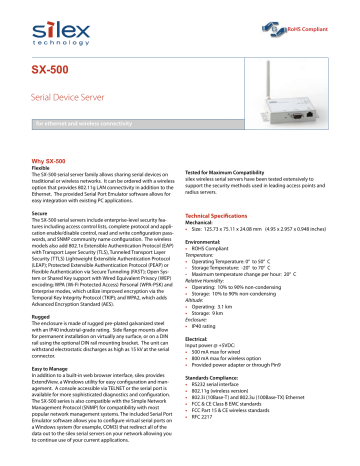 Silex technology Silex SX-500 Technical Specifications | Manualzz