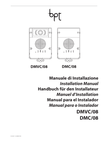 Bpt DMC/08, DMVC/08 Installation Manual | Manualzz