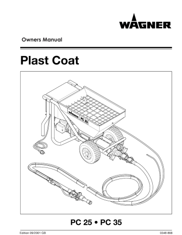 WAGNER PC 15, Plast Coat 35 Owner's Manual | Manualzz
