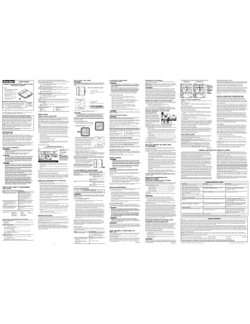 First Alert PC900V User Manual | Manualzz