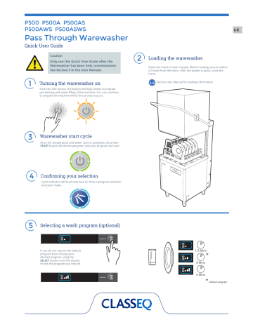 Classeq P500, P500A, P500A WS, P500AS WS Quick User Manual | Manualzz