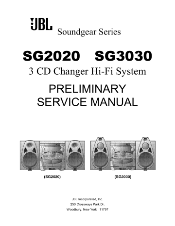 JBL Soundgear SG3030 Service Manual | Manualzz