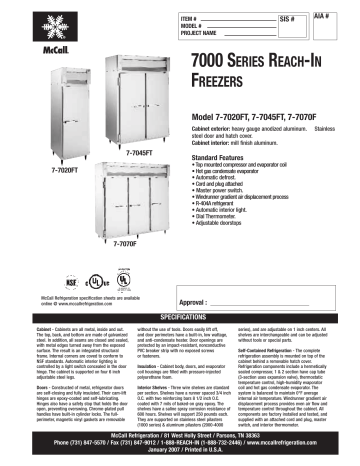 McCall 7-7045FT Specifications | Manualzz