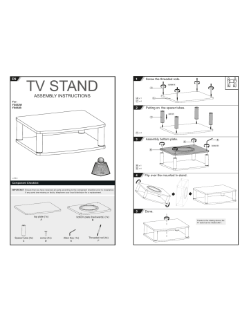 ricoo TV Stand Assembly Instructions | Manualzz