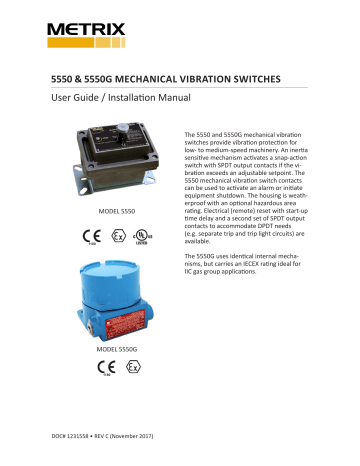 Metrix 5550, 5550G User Manual & Installation Manual | Manualzz