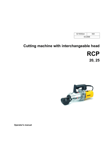 Wacker Neuson RCP 16, RCP 25 Operator's Manual | Manualzz