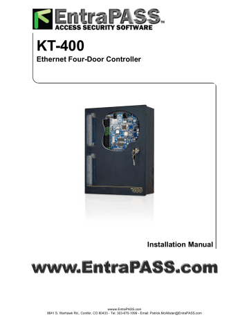 EntraPass KT-400 Installation Manual | Manualzz