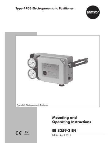 Samson 4763 Mounting And Operating Instructions | Manualzz
